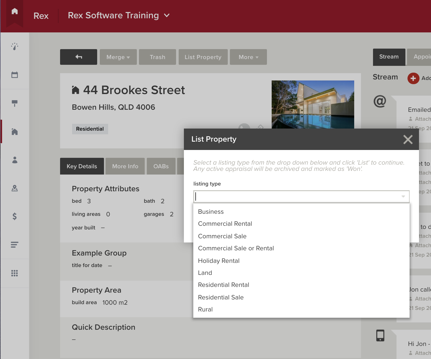 Listing Types Available in Rex – Rex Software Support