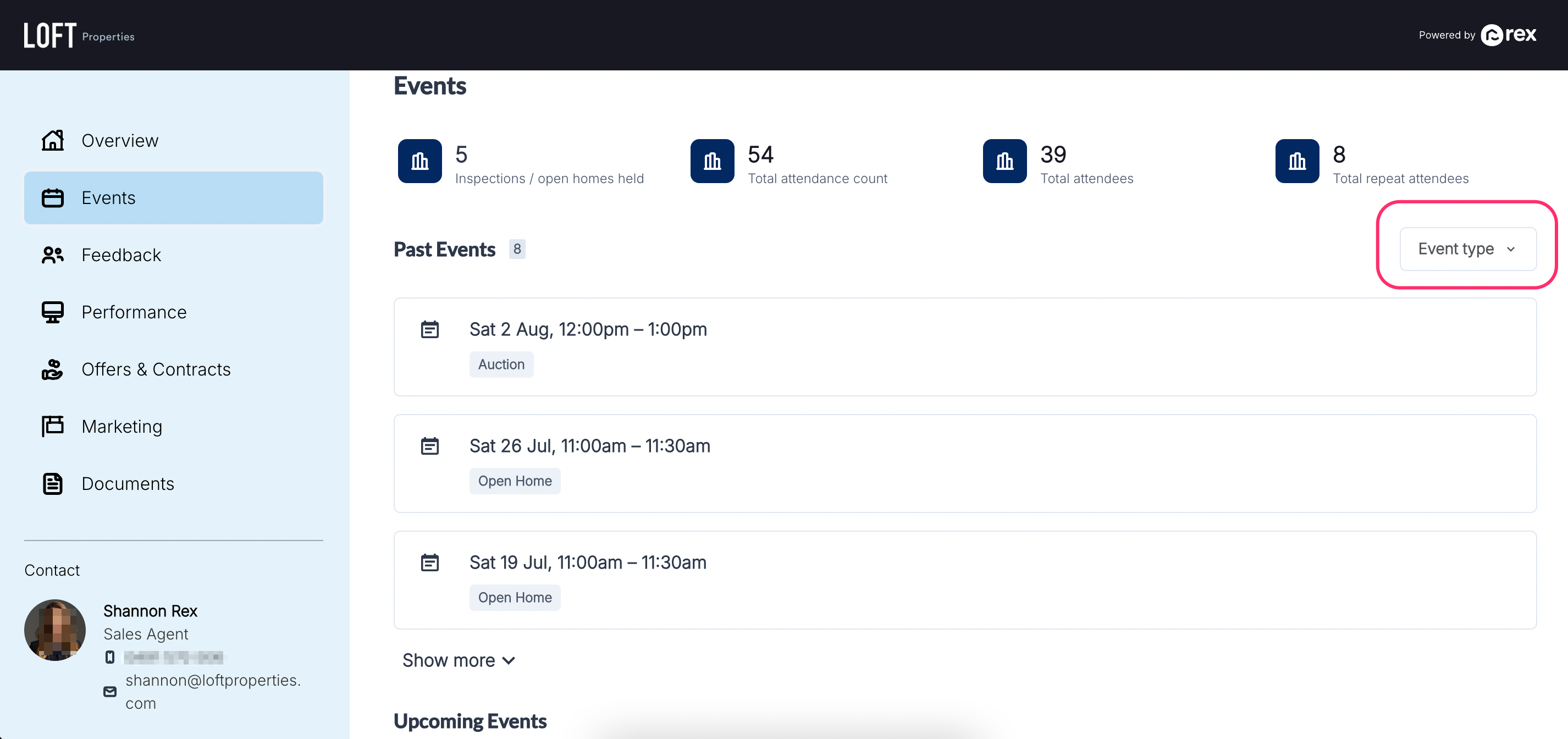 Rex Hub: Events – Rex Software Support